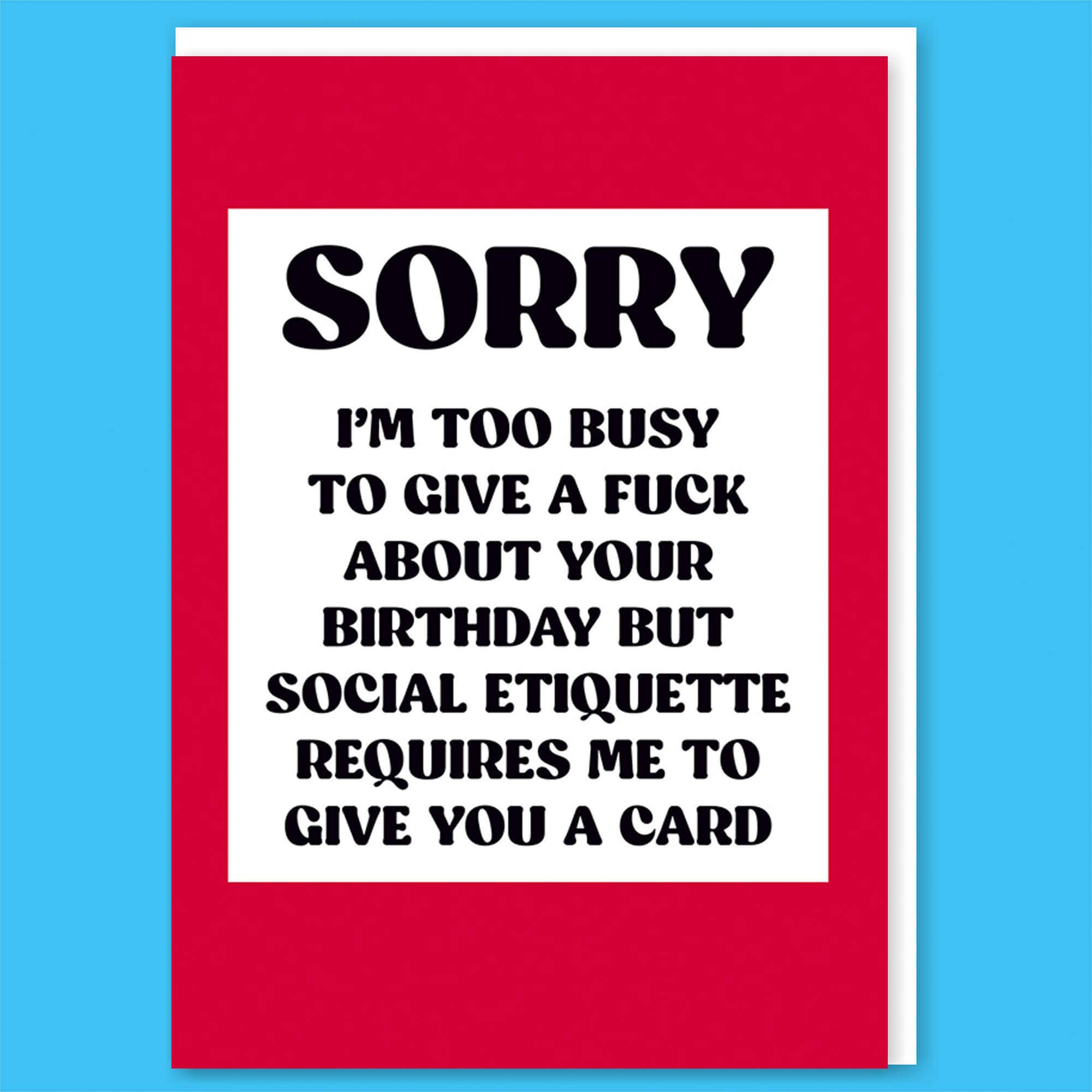 Sorry I'm too busy Greeting Card – A.MANO Brooklyn