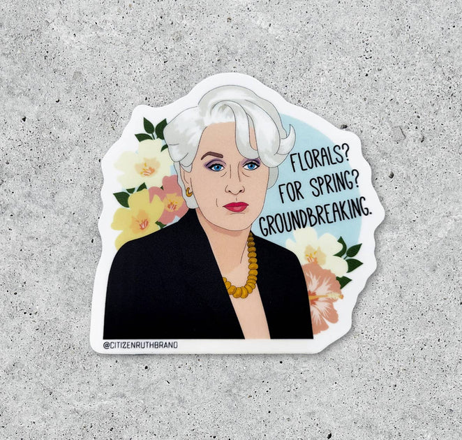 The Devil Wears Prada Florals For Spring vinyl sticker – A.MANO Brooklyn