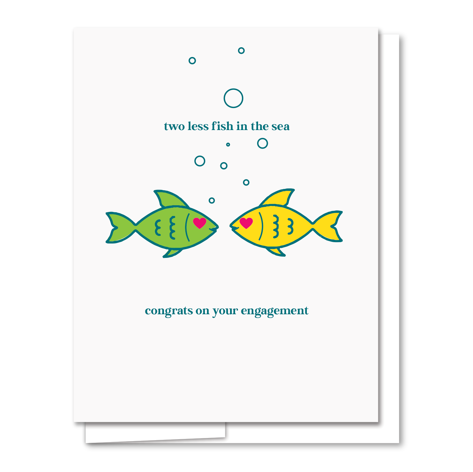 Fish in the Sea - Letterpress Funny Congratulations Card – A.MANO Brooklyn